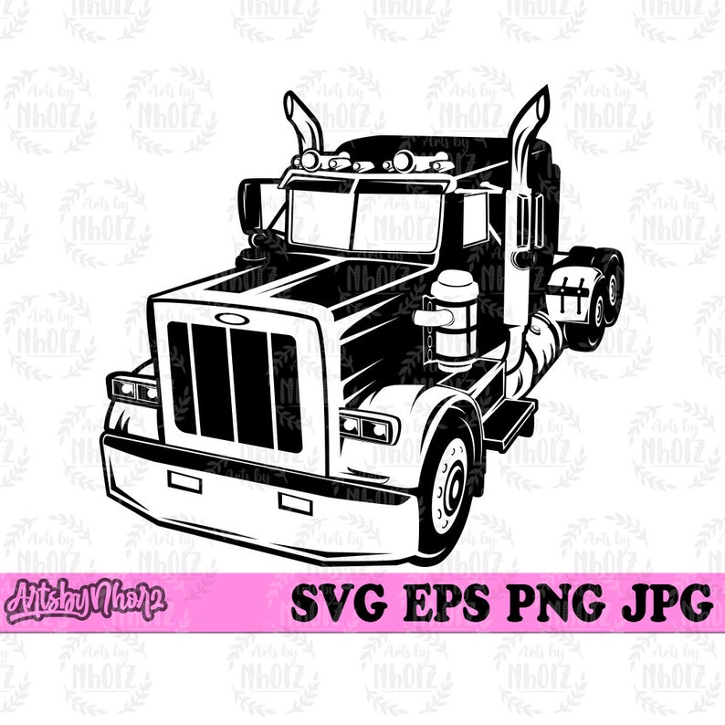 Semi Truck Svg Semi Truck Clipart Semi Truck Cutfile Semi | Etsy