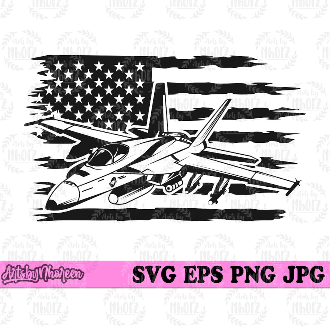 US Fighter Jet Svg, Air Force Cut File, Military Jet Stencil, Air ...