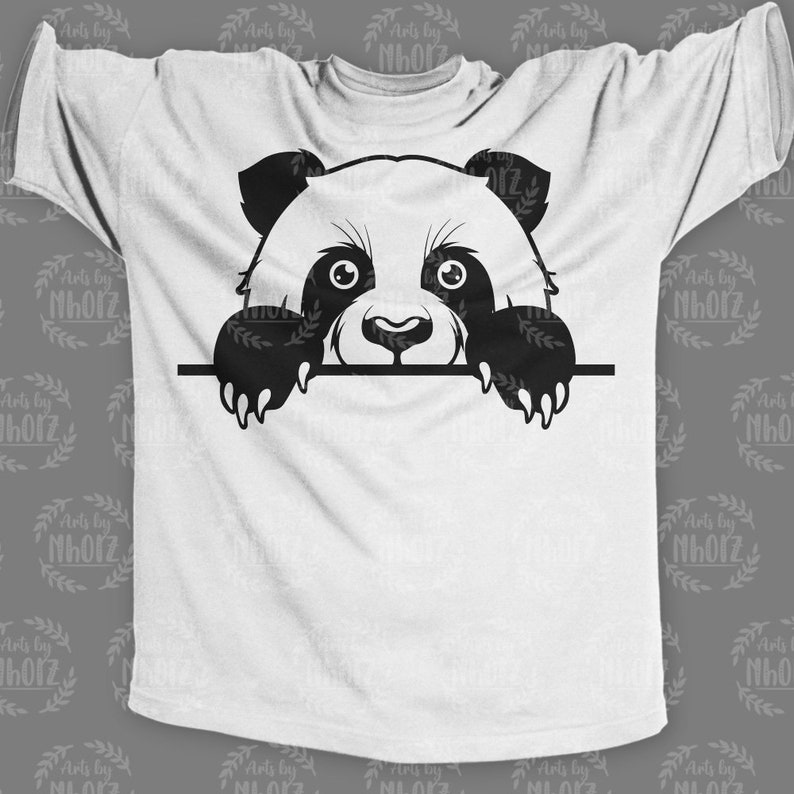2 Peeking Panda Svg Cute Polar Bears Clipart Wild Animal Cut - Etsy