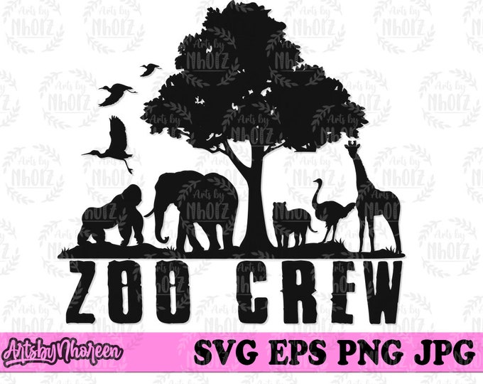 Zoo Crew Svg Wild One Birthday Party Decor Cut File Safari - Etsy