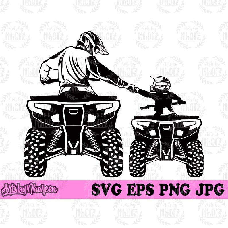 Father and Son Atv Ride Svg, Like Father Like Son Svg, ATV Rider Svg ...