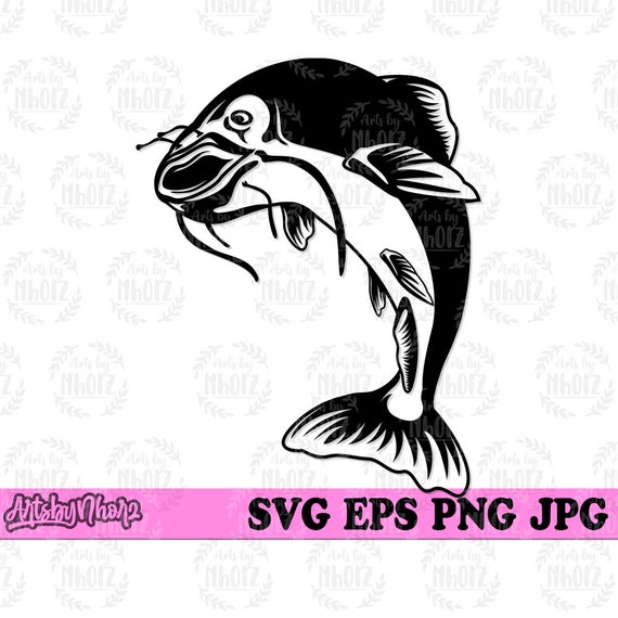 Catfish Svg Fishing Svg Cat Fish Svg Catfish Clipart - Etsy
