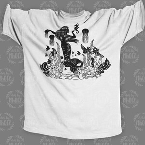 Mermaid Svg, Dancing Lady Fish Stencil, Underwater Scene Clipart, Under ...