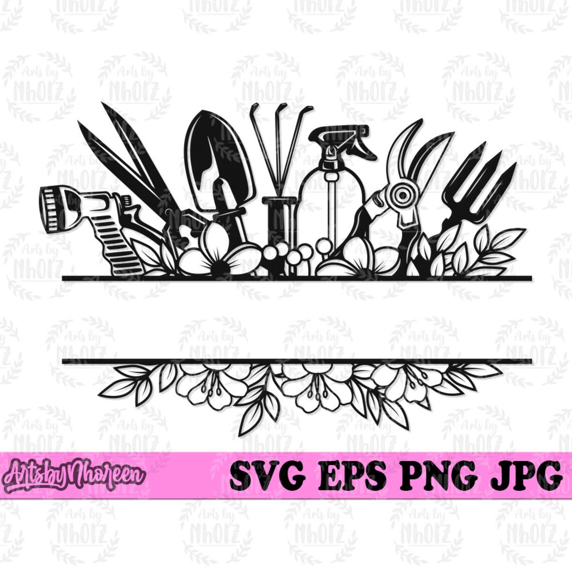 Gardening Tools Svg | Gardener Cut File | Grass Cutter Stencil | Garden ...