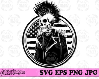 Punk Rock Stencil - Etsy