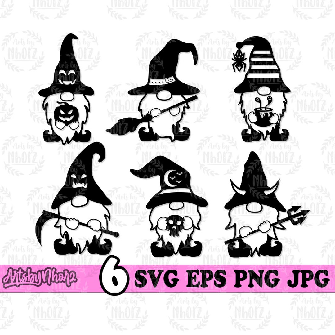6 Halloween Gnomes SVG Bundle | Halloween Gnomes Svg | Halloween Svg ...
