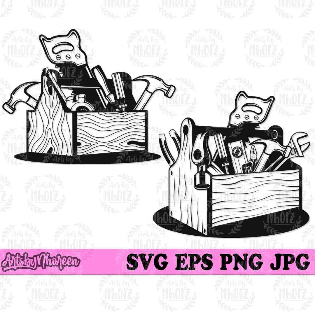 Tool Box Svg, Carpenter Tools Svg, Repairman Clipart, Repair Dad Cut ...