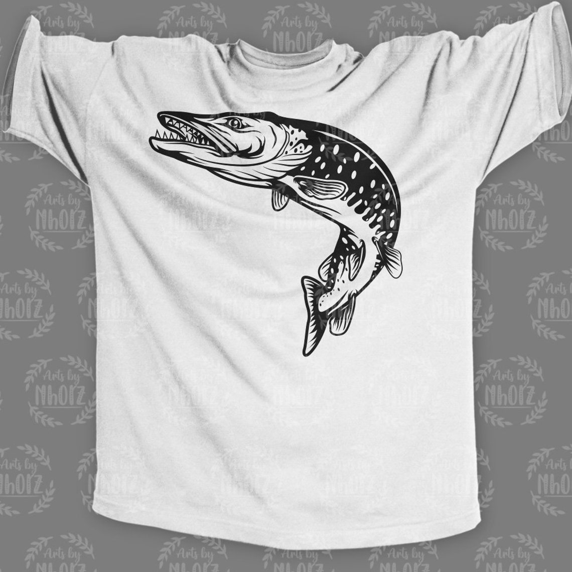 Pike Fish Svg, Pike Clipart, Fishing Dad Shirt Design Png, Angler Gift ...