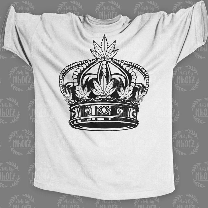 Weed Crown Svg Cannabis King Clipart Marijuana Prince | Etsy