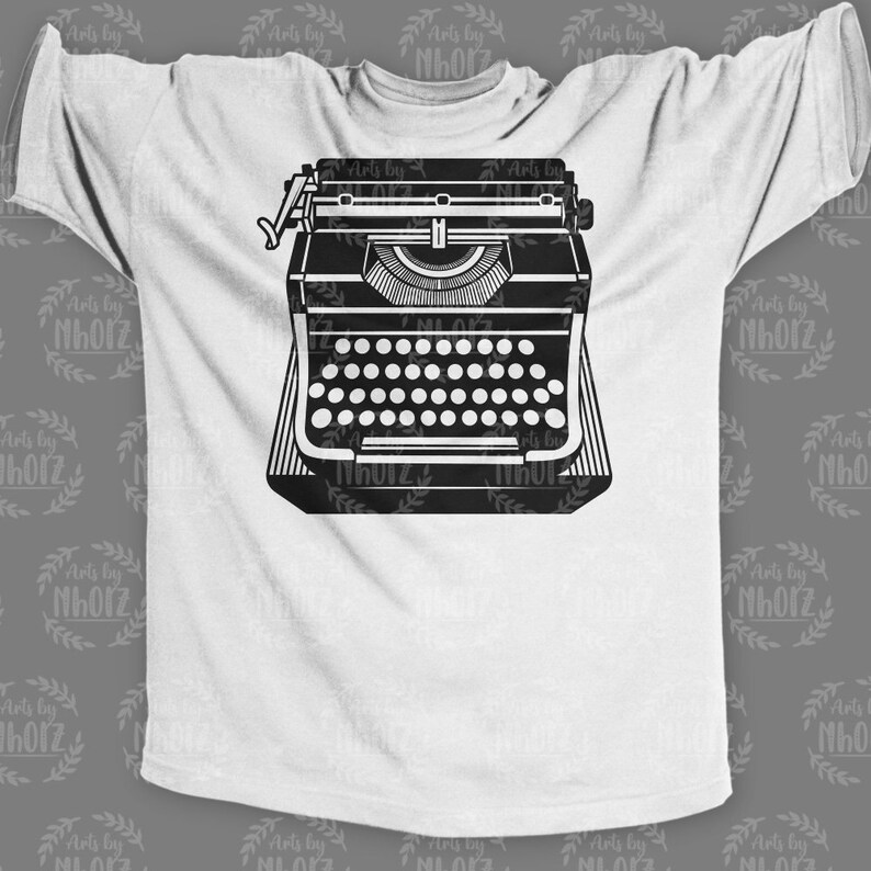 Typewriter Svg, Retro Keyboard Clipart, Vintage Typing Machine Cut File ...