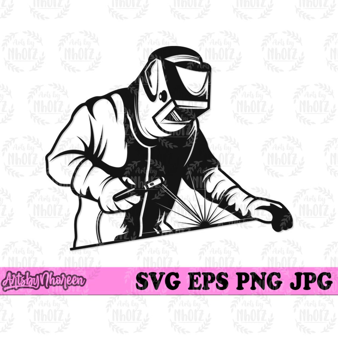 Welder Svg, Iron Repair Clipart, Welding Torch Stencil, Welding Tools ...