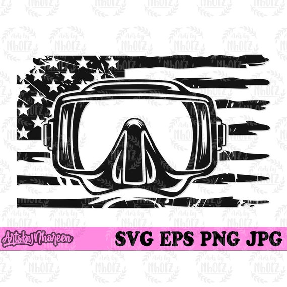 US Scuba Mask Svg Diver Gift Idea Clipart Scuba T-shirt - Etsy
