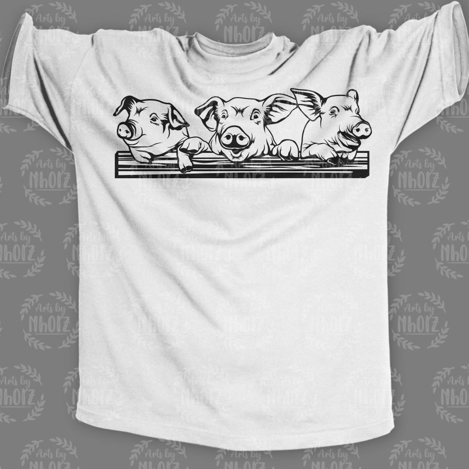 Funny Pig Svg, Farm Life Cut File, Cute Farm Piglets Stencil, Barn ...