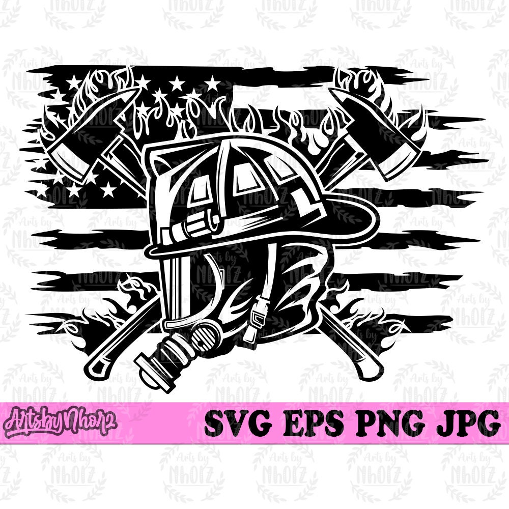 US Fire Fighter Svg Fireman Svg Firefighter Dad Svg Fire - Etsy UK