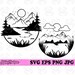 Lake View Svg, Outdoor Scene Cut File, River View Stencil, Home Town ...