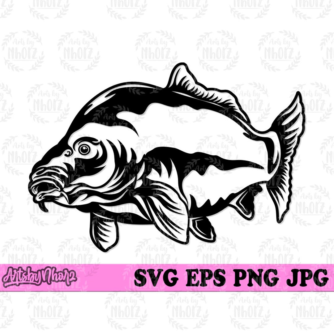 Carp Fish Svg, Carp Fish Clipart, Carp Fish Cutfile, Carp Fish Png ...