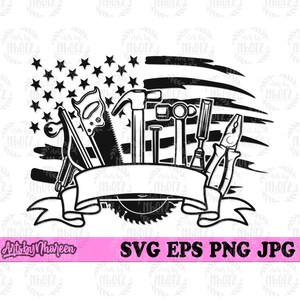 US Carpenter Tools Svg | Construction Dad Clipart | Repairman Cut File ...