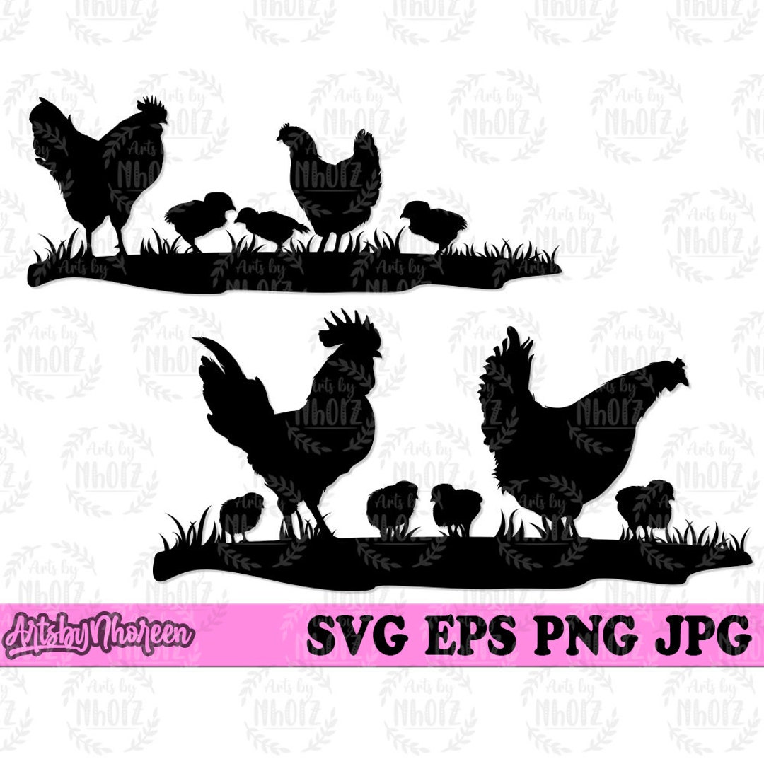 Flag Chicken Farm Svg, Farm Chicken Clipart, Farm Animal Cut File ...
