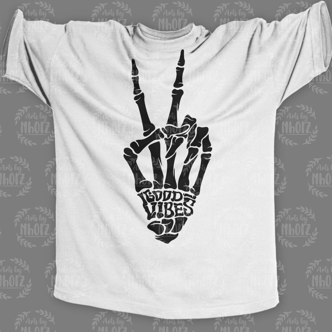 Skeleton Hand Good Vibes Svg Skeletal Palm Clipart Shaka - Etsy Australia