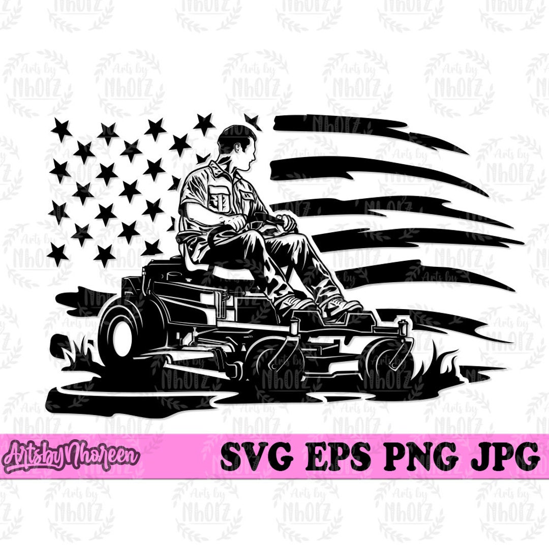 US Mowing Svg, Lawn Mower Shop Owner Jpeg Dxf, Gardening Clipart ...