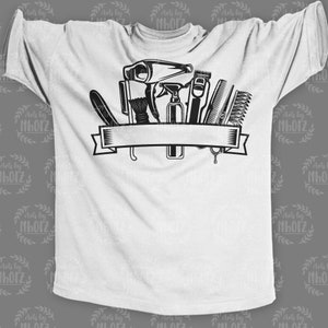 Barber Tools Svg | Barbershop Monogram Dxf | Hair Cutter Dad Stencil ...