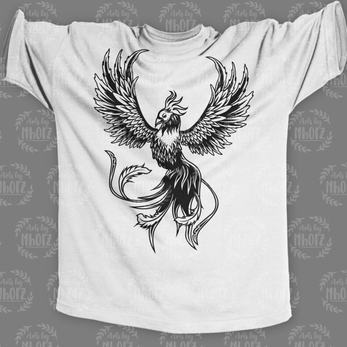 Phoenix Svg, Myth Creature Cut File, Flying Flaming Bird Clipart ...
