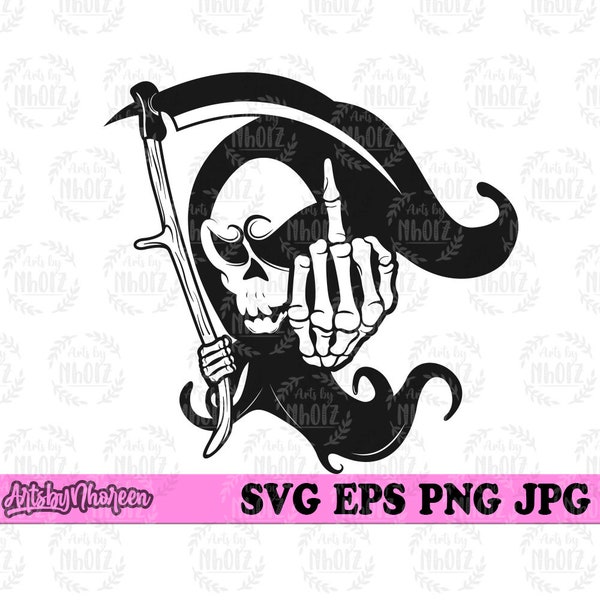 Grim Reaper Middle Finger Png - Etsy