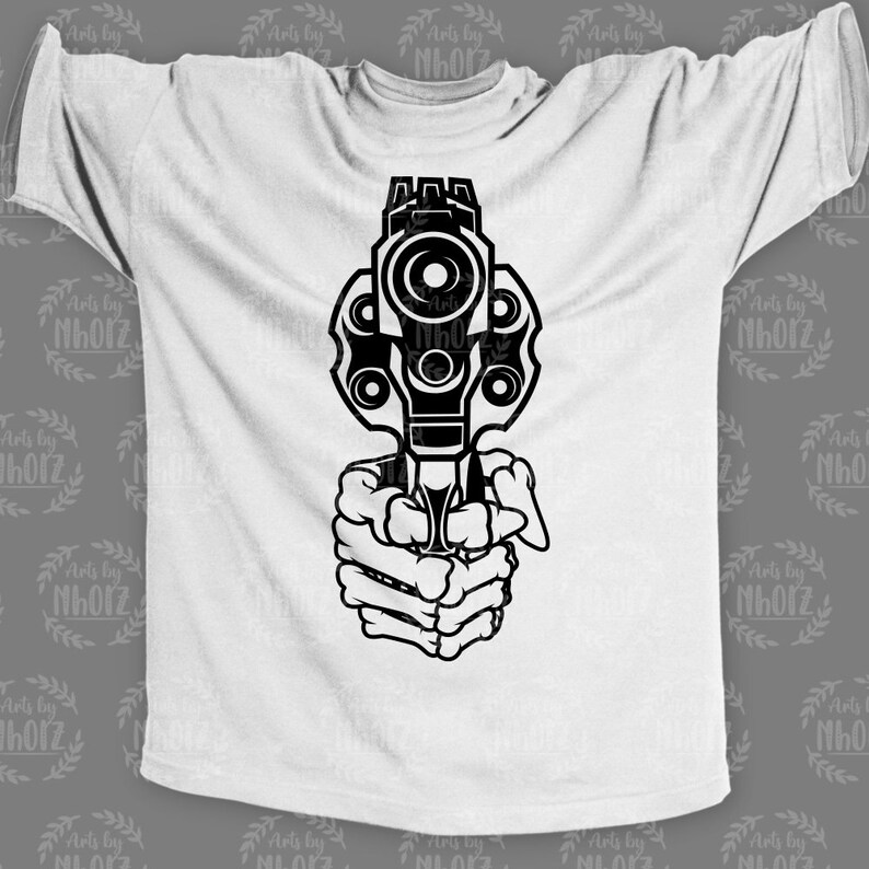 Skeleton Hand With Gun Svg Target Stencil Hand Gun Owner Cut - Etsy