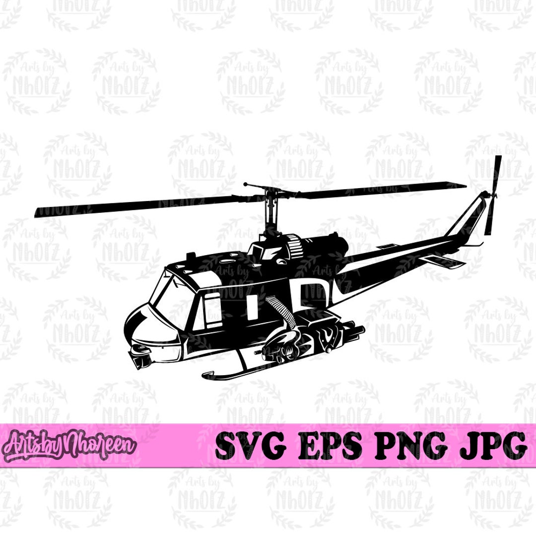 Helicopter Svg, Chopper Svg, US Military Svg, Helicopter Clipart ...