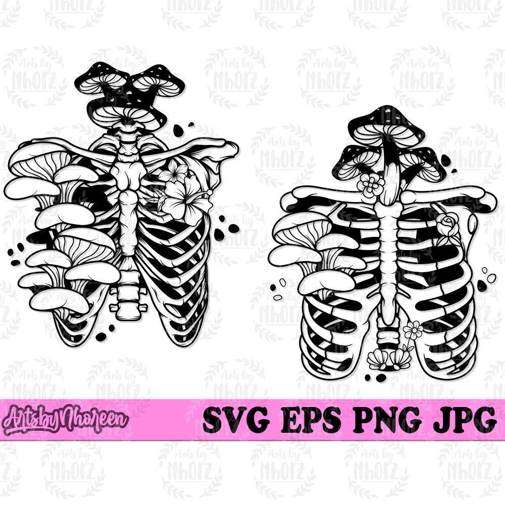 Mushroom Ribcage Svg Shroom Clipart Weed Cut File Rasta - Etsy Hong Kong