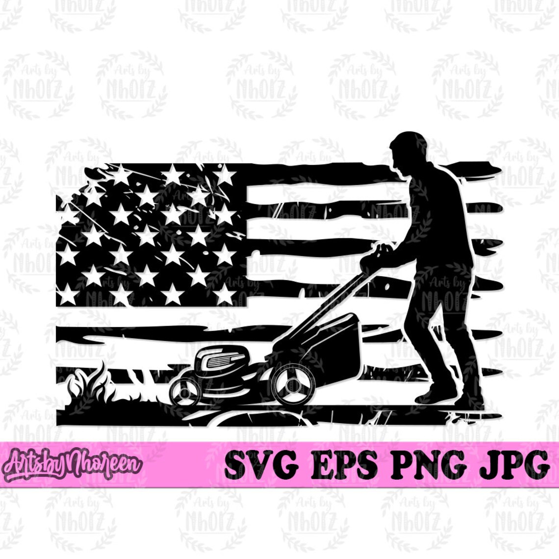 US Mowing Svg, Lawn Mower Service Jpeg Dxf, Gardening Clipart ...