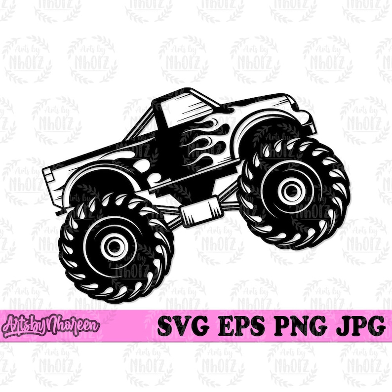 Monster Truck Svg Extreme Sports Clipart Drag Racing - Etsy