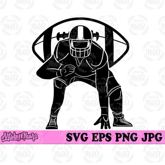 Football Player Svg Football Player Clipart Football Player - Etsy UK