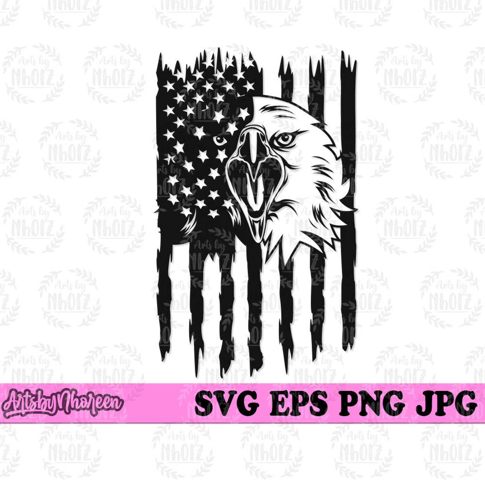 US Eagle Patriotic Svg American Big Bird Clipart 4th of July - Etsy