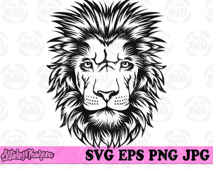 LION SVG BUNDLE/ Lion Head Svg/ Wild Animal Svg/ African Animal/ Zoo ...