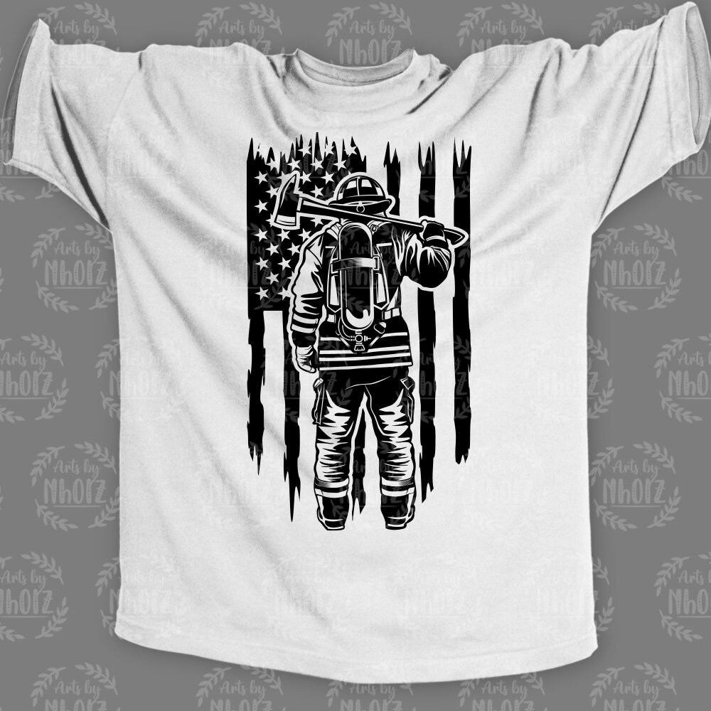 US Fire Fighter Svg Fireman Logo Clipart Fire Department | Etsy
