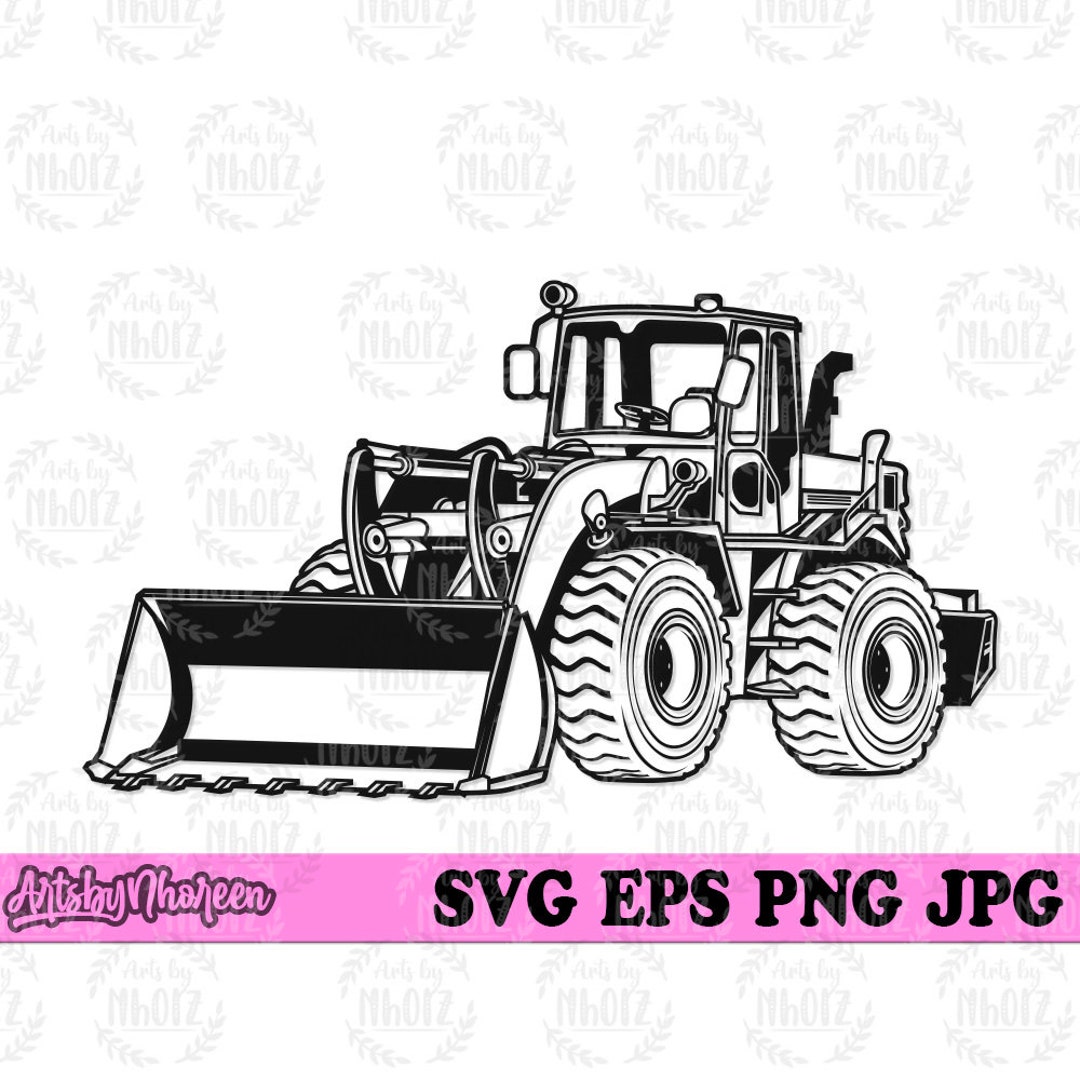 Bulldozer Svg, Bulldozer Monogram Stencil, Machine Operator Dad Clipart ...