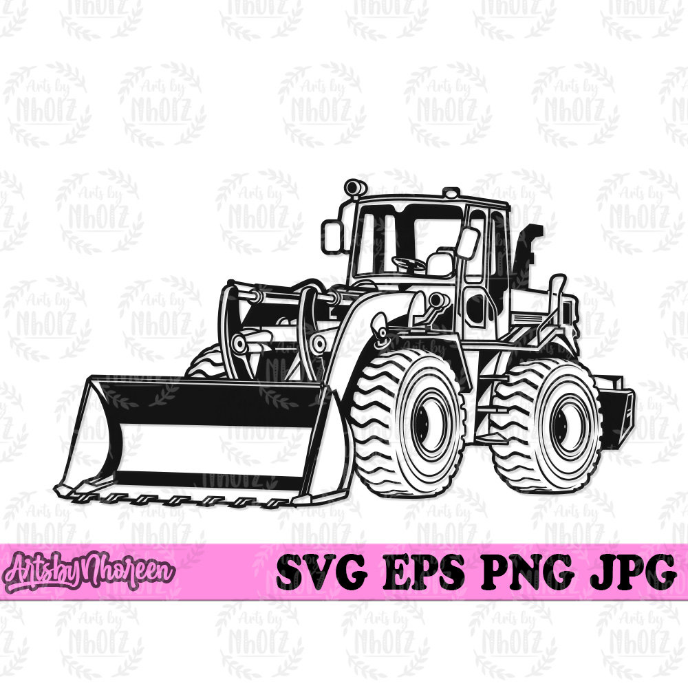 Bulldozer svg Bulldozer Monogram Stencil Machine Operator - Etsy México