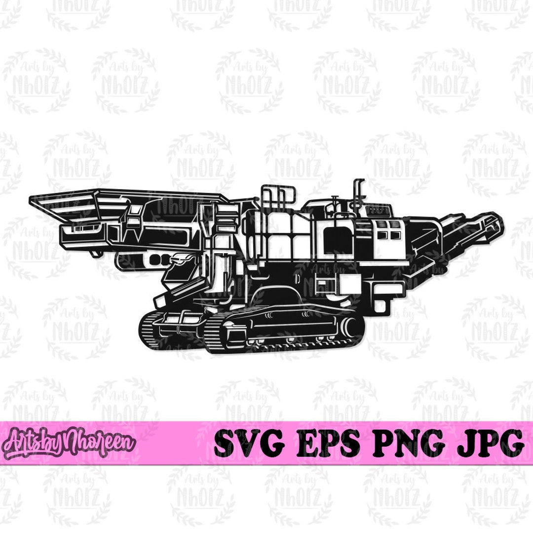 Rock Crusher Machine Svg | Construction Clipart | Contractor Dad Shirt ...