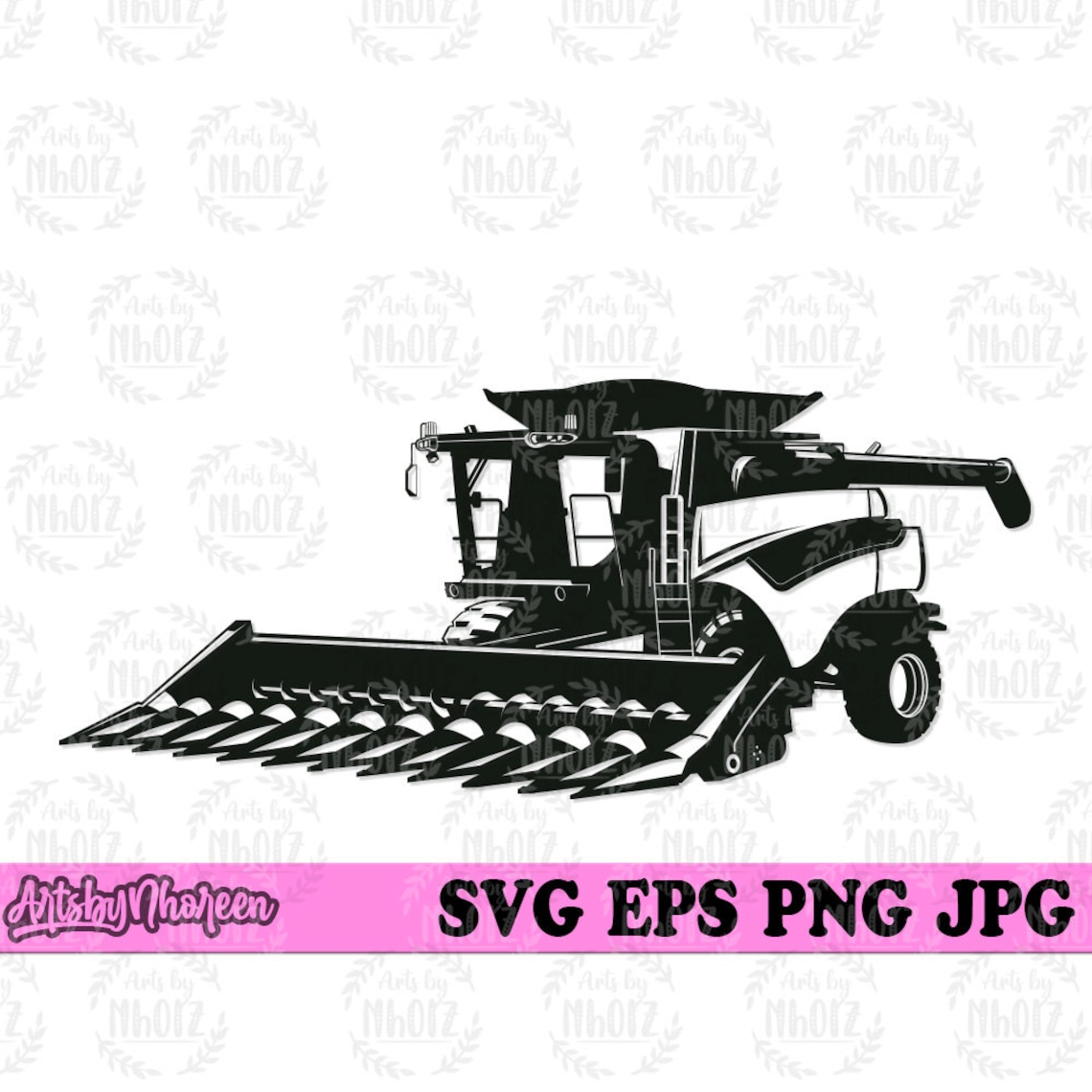 Corn Harvester Svg Corn Field Clipart Farm Land Owner Cut - Etsy