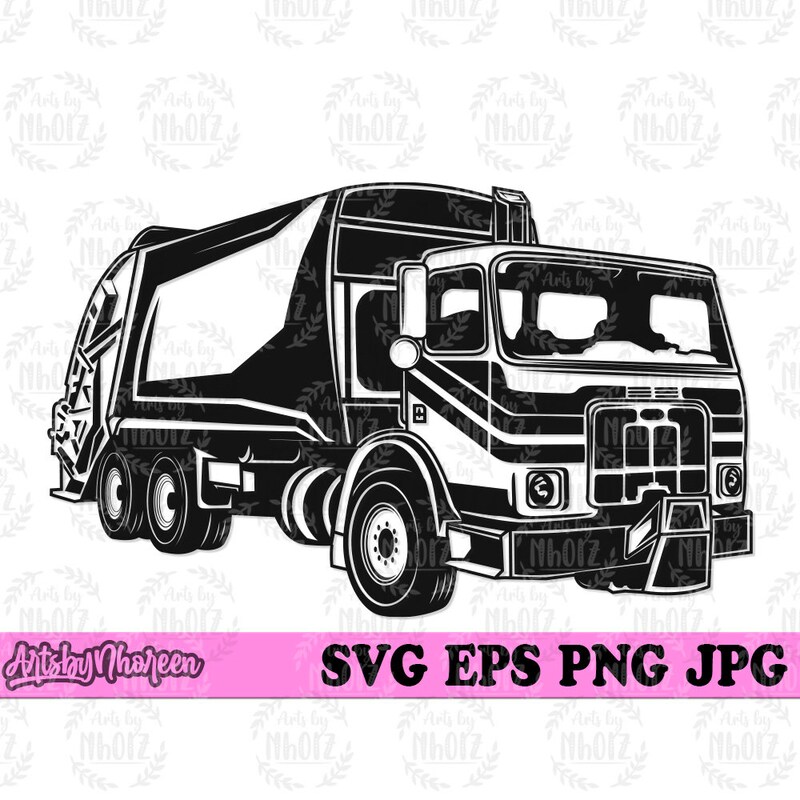 Garbage Truck Svg - Etsy