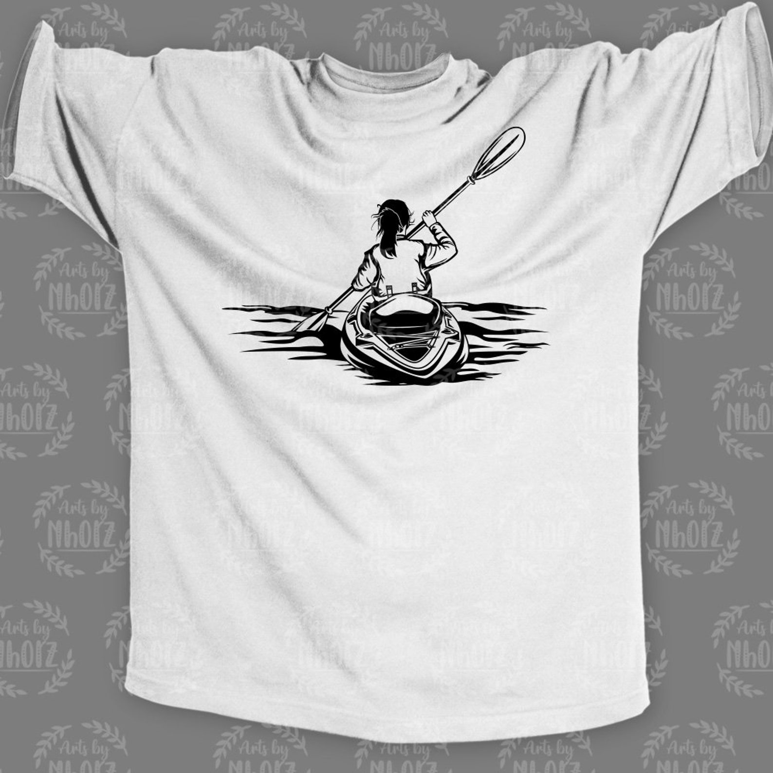 Kayaking Girl Svg Summer Activity Clipart Lake Scene - Etsy