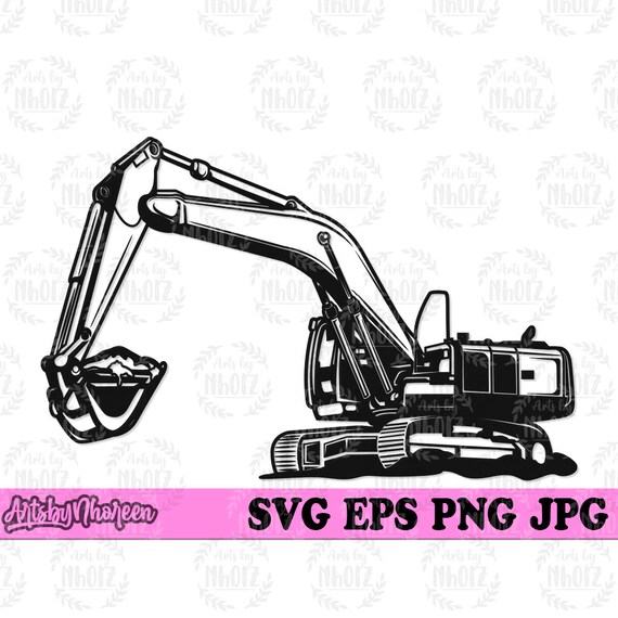 Excavator Svg Construction Clipart Contractor Cut File - Etsy