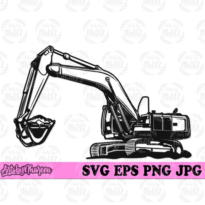 Excavator Svg Construction Clipart Contractor Cut File - Etsy