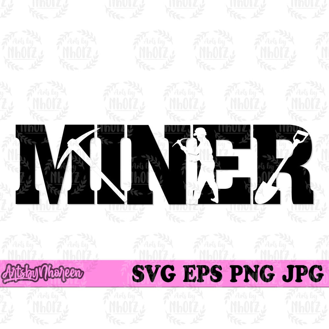 Miner Name Svg | Mining T-shirt Label Png | Mining Tools Clipart ...
