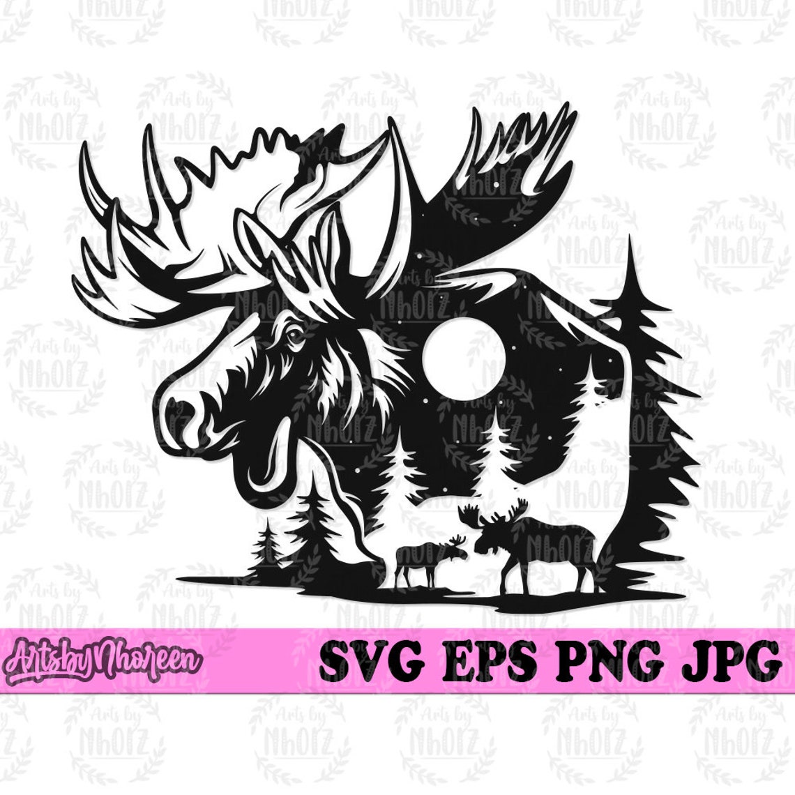 Moose Scene Svg Outdoor Animal Clipart Forest Life Cut File - Etsy Moose Scene Svg Outdoor Animal Clipart Forest Life Cut File - Etsy