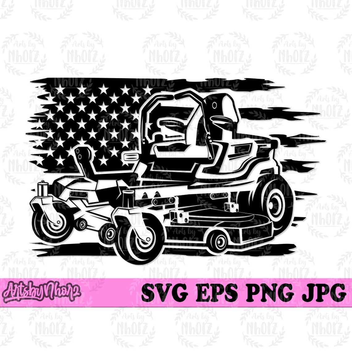 US Zero Turn Lawn Mower Svg Zero Turn Svg US Lawn Mower Jpeg - Etsy