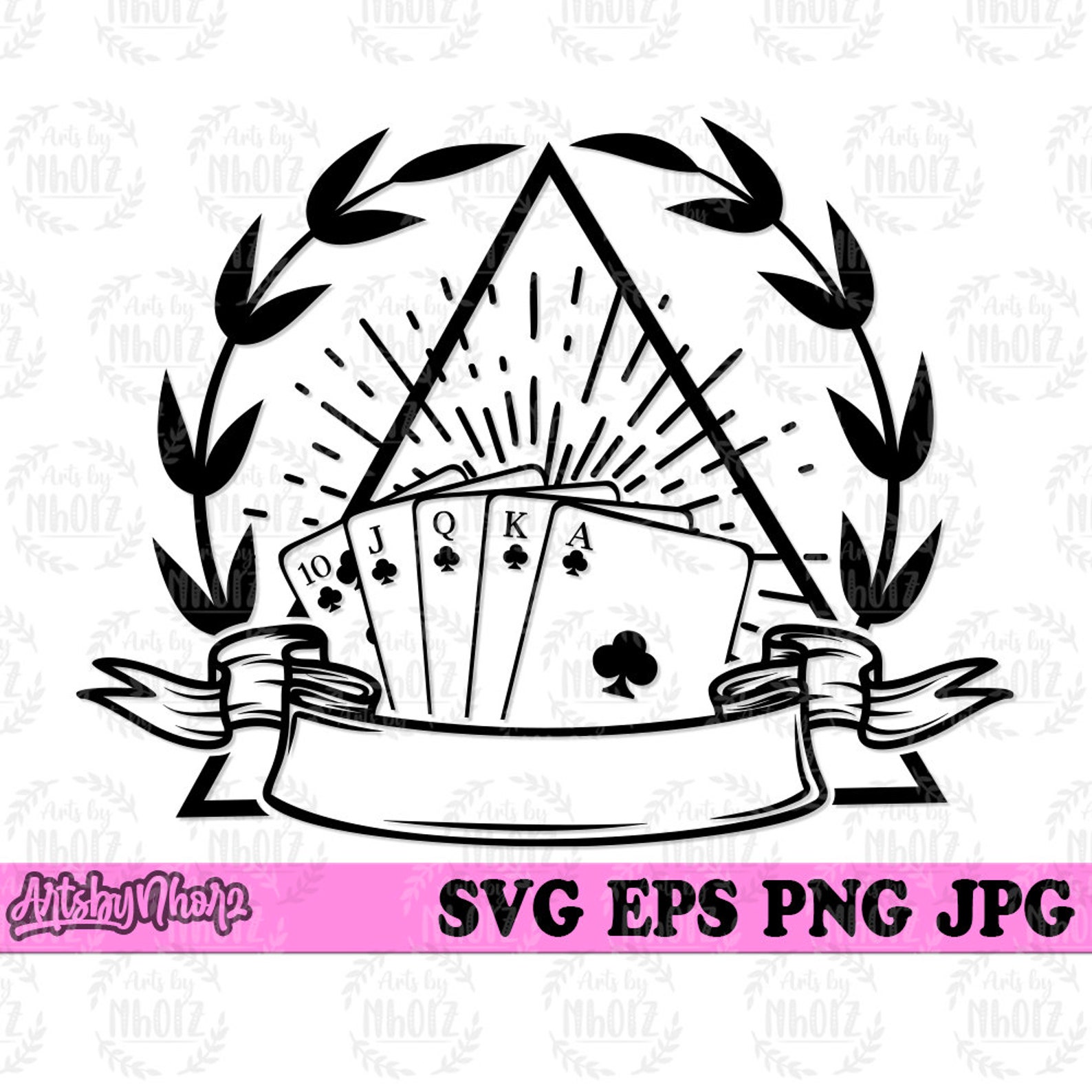 Playing Cards Svg Cards Clipart Ace Svg Hearts Svg Gaming | Etsy Canada