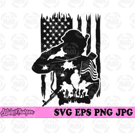 US Soldier Scene Svg Military Silhouette Stencil USA Army - Etsy