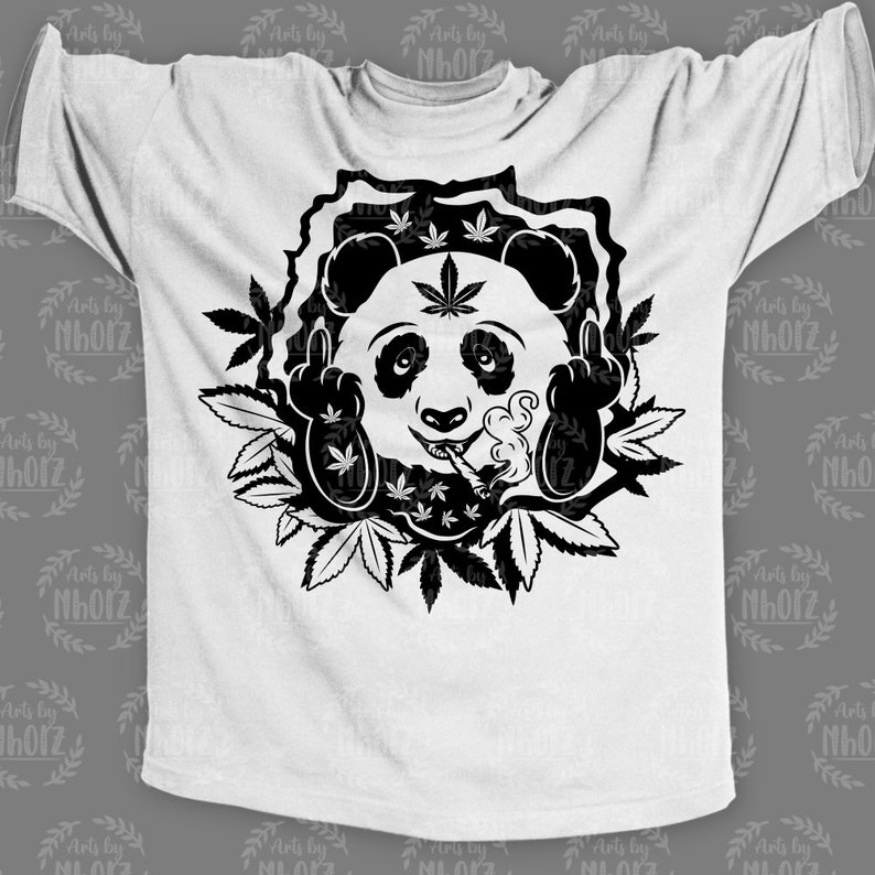 High Panda Smoking Weed Svg High Panda Svg Smoking Joint - Etsy